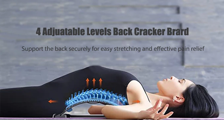 4 Adjustable Settings Back Stretcher Massager Spine Deck Lumbar Back ...