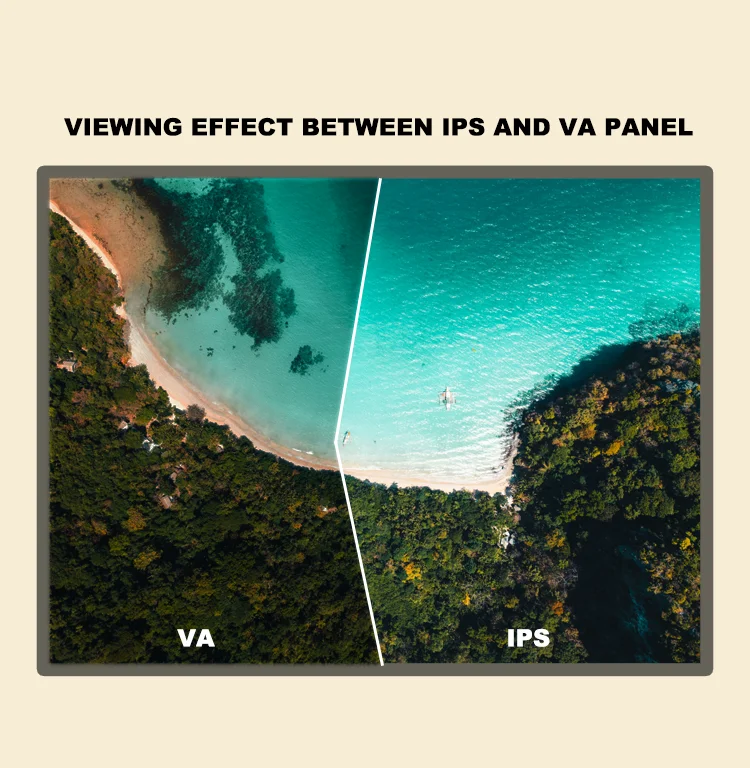 24 Inches Led Bezel-less Ips/va Computer Monitor With Triangle Fixed ...