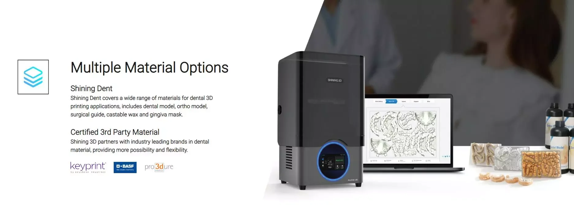 Teeth Medical Laboratory DLP 3D Printer, High Resolution Digital 3d ...