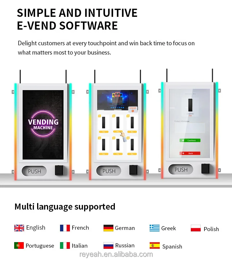 Reyeah Wall Mounted Vending Machine with ID Card Reader