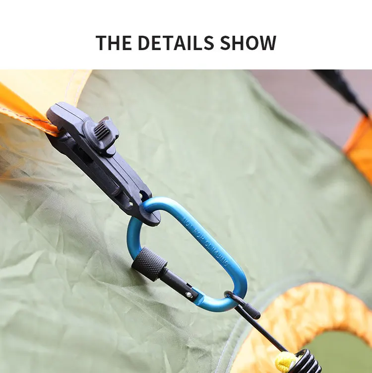 Carabiner Aluminum Screw Locking Spring Clip Hook Outdoor D Shaped ...