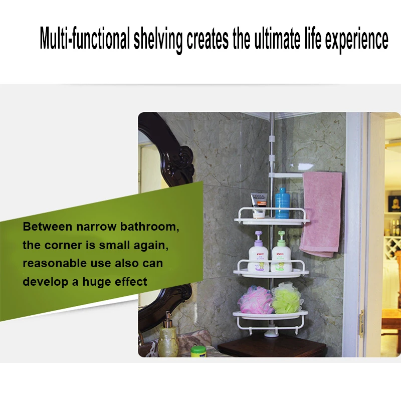 Multi-layer Triangle Corner Shower Rack - Adjustable Storage