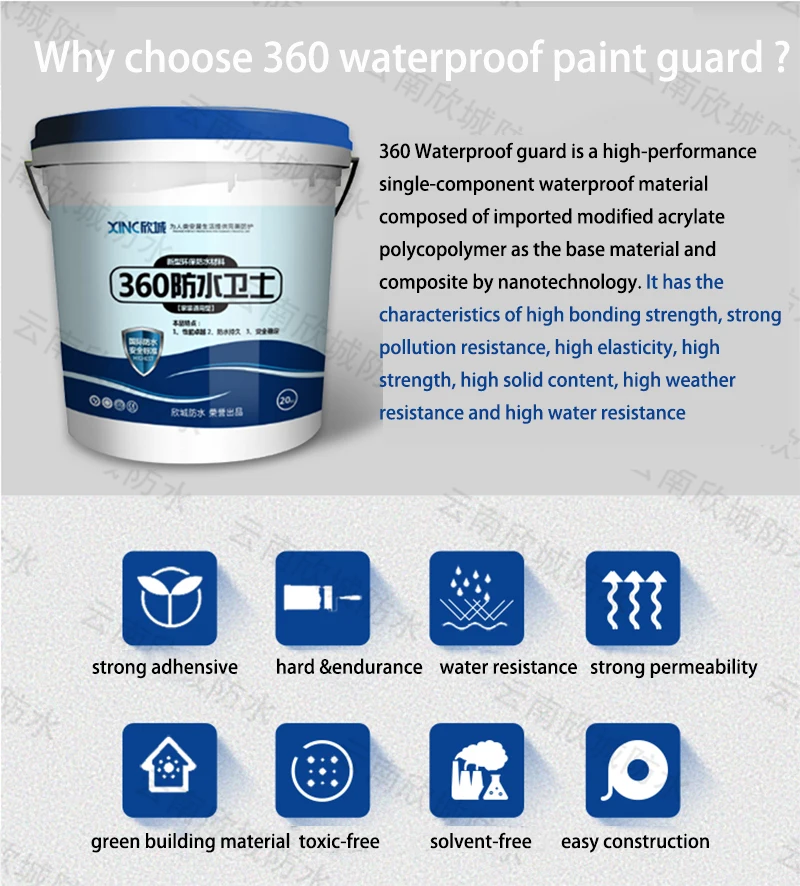 Jg360+ Two-components Waterproofing Building Material Home Interior ...