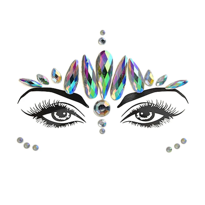Party Joy Custom Face Gems Festival Face Stickers Eyes Body Adhesive ...