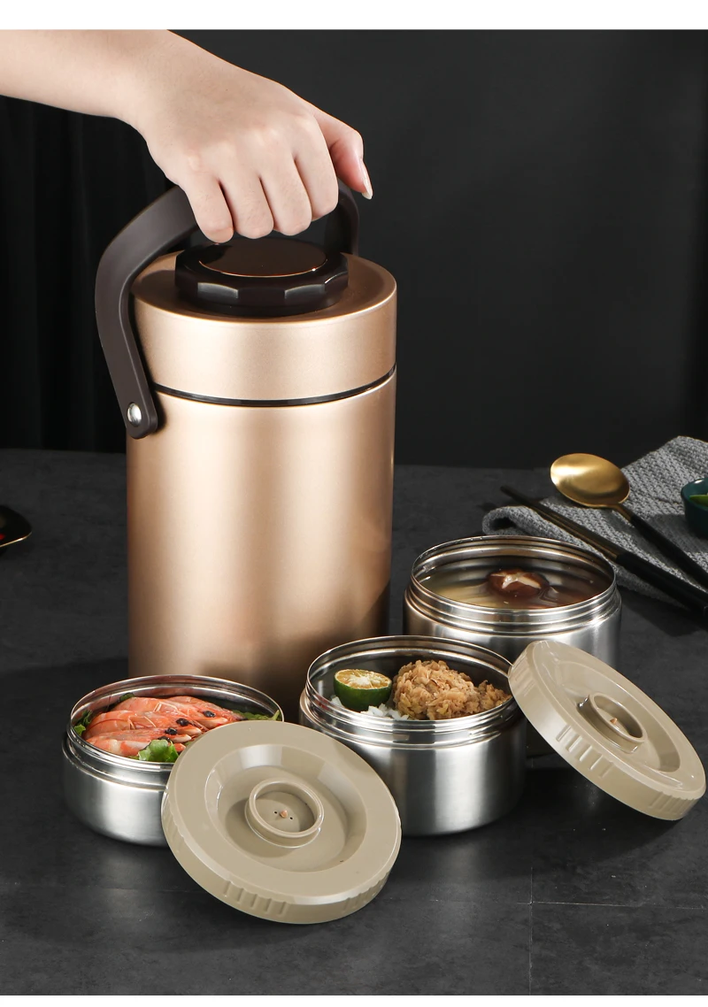 304 Stainless Steel Vacuum Food Container Insulated Flask Food Thermos ...