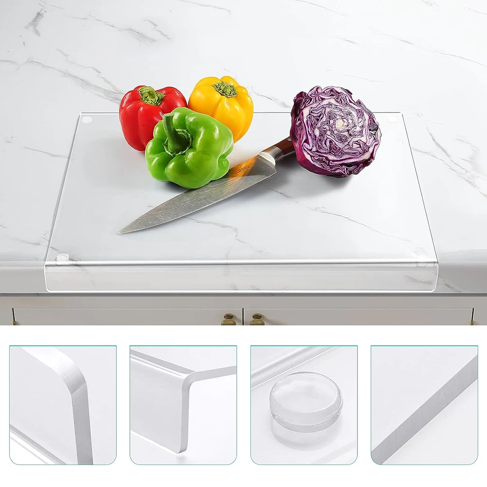 Customized Plastic Clear Acrylic Cutting Board for Kitchen with Lip ...