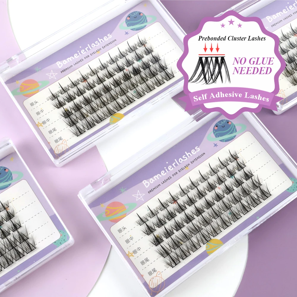 New Coming Cluster Lashes Pre-bond Press-on Diy Lashes Extension Kit ...