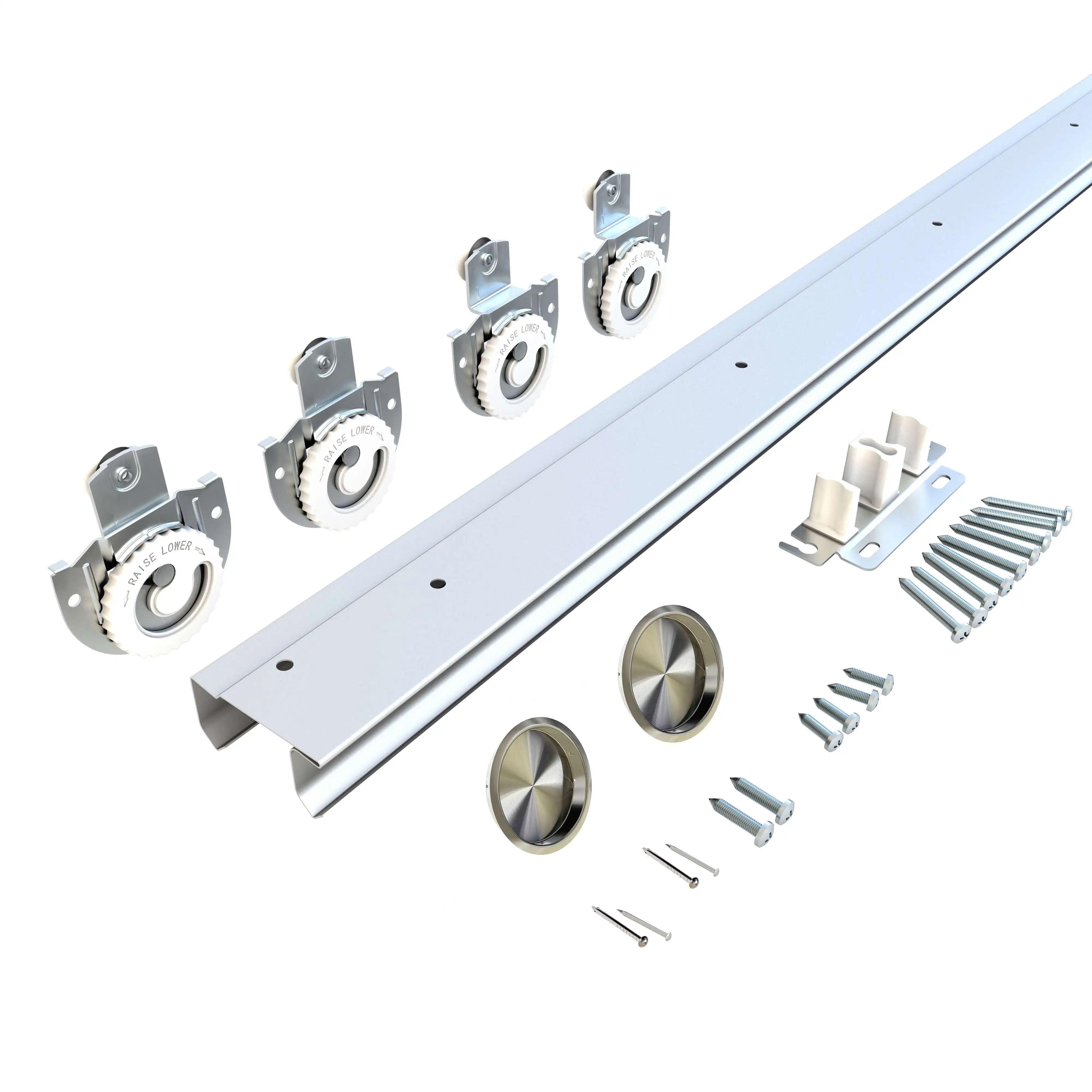 Ceiling Mount Bypass Sliding Door Hardware for Wardrobe