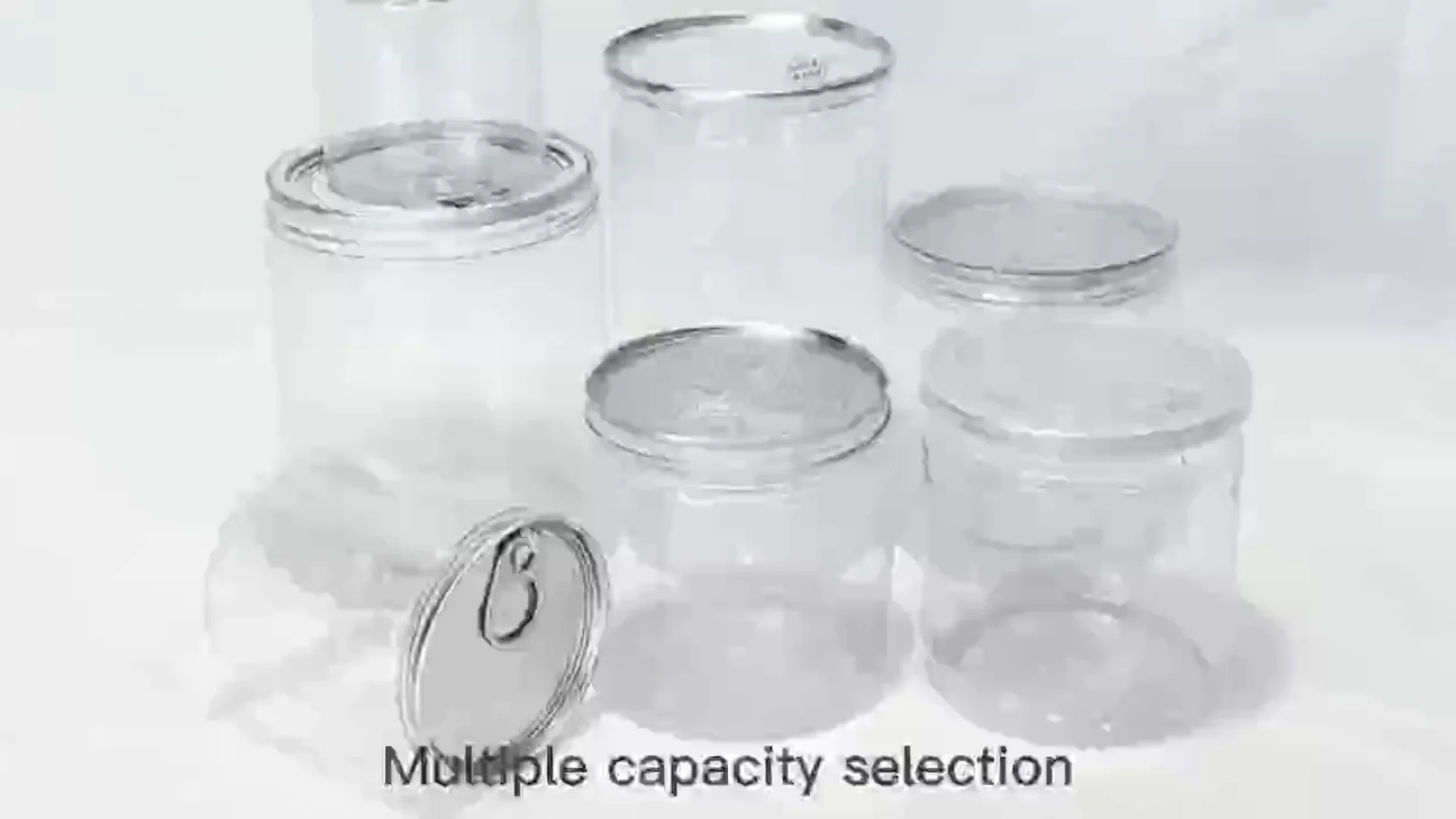 Pop Top Transparent Plastic Empty Easy Open Pull Ring Lid Jars End ...