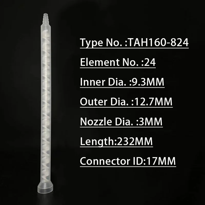 Plastic Mixer Tip TAH 160-824/9.3-24 AB Epoxy Static Mixer Tip Dual ...