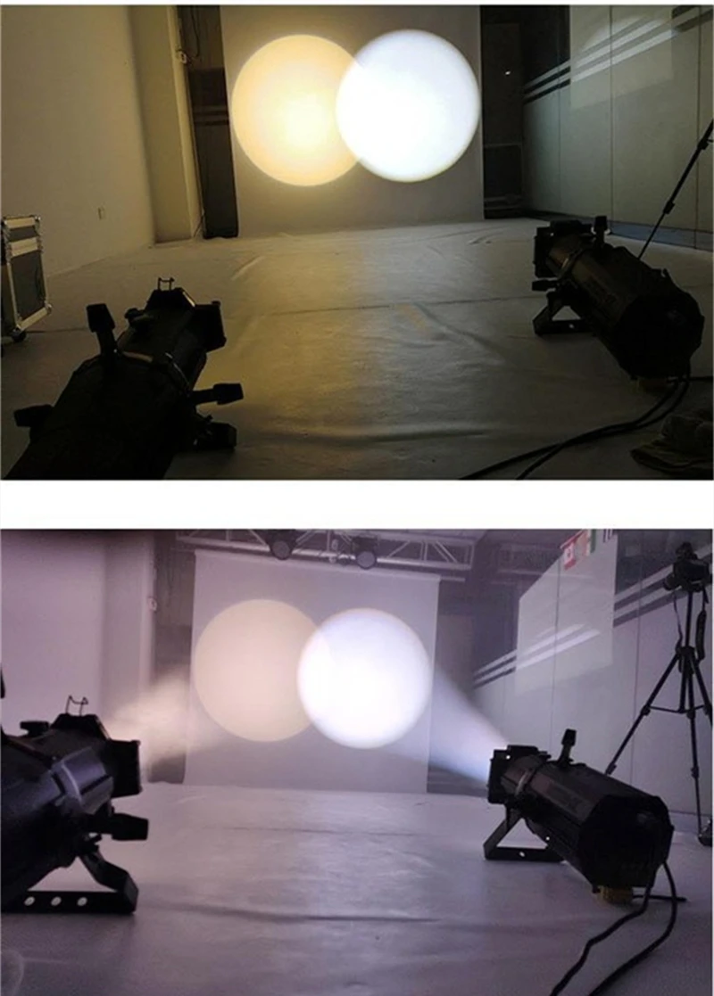 200W LED Ellipsoidal Profile Spotlight Cold Warm 3200K/6500K White COB ...