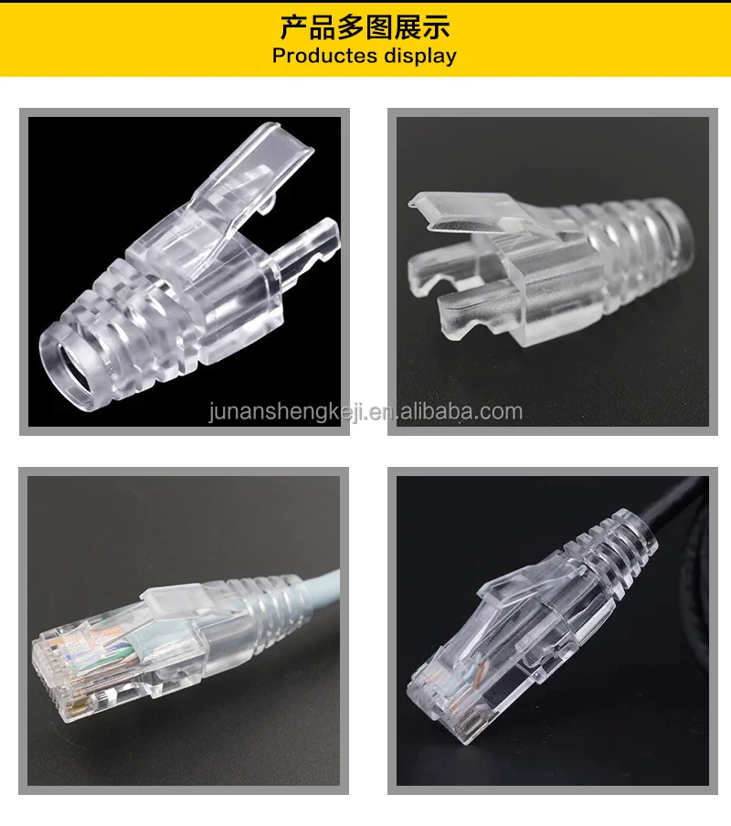 RJ45 Network Cat5e Cat6 Rj45 Connect Boots Universal PC Transparent ...