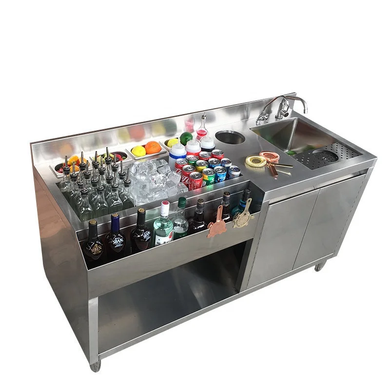 Commercial Bar Working Station Nightclub Cocktail Station Ice Bin Work