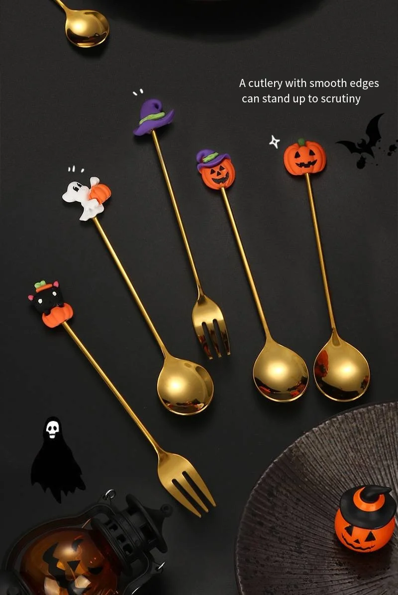 Mini Spoon Measuring Halloween Stainless Steel Tableware Creative ...