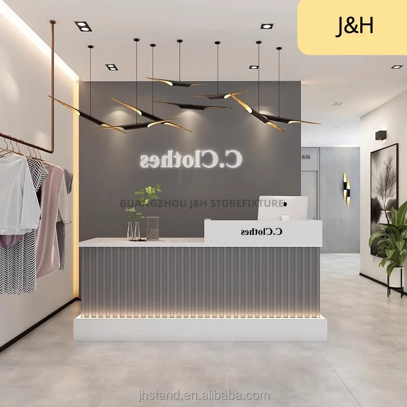 Checkout Reception Counter Desk Company Front Desk With Adjustable ...