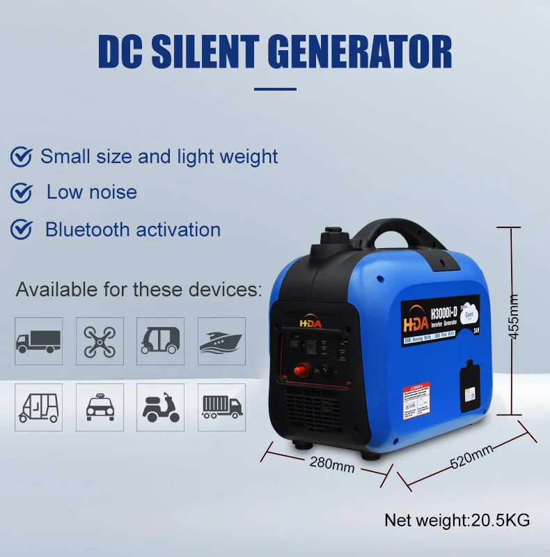 Dc 3kw 24v Battery Inverter Generator For Ev Range Extender & Oem