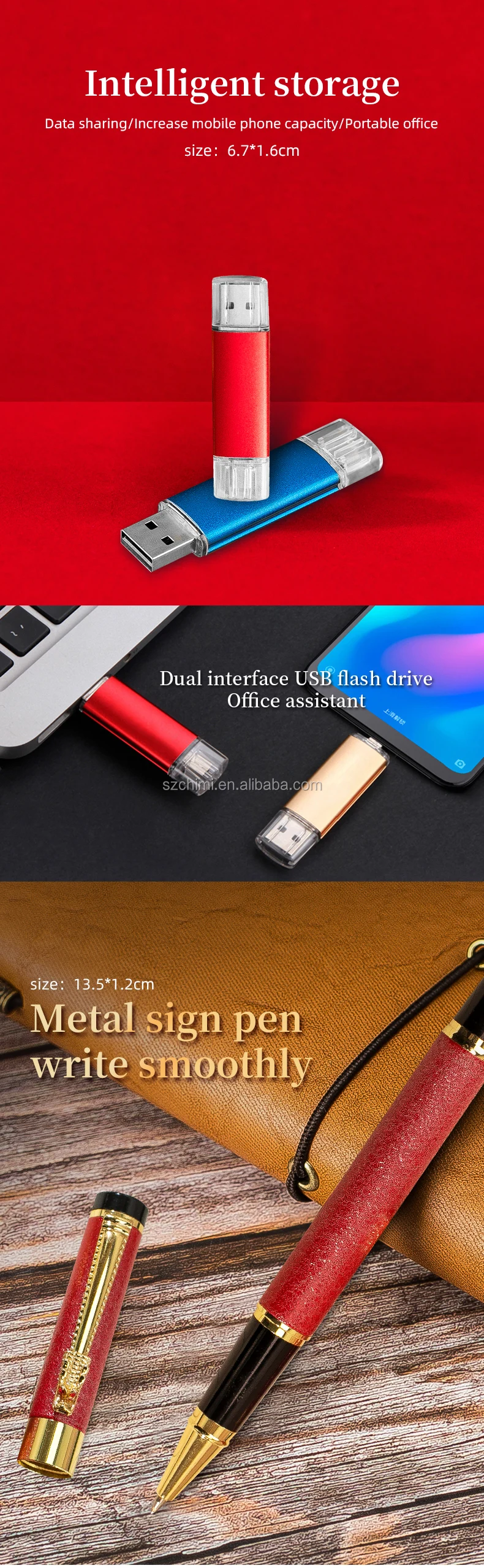 4 in 1 Vacuum Flask + Pen + USB Flash Drive + Power Bank Business ...