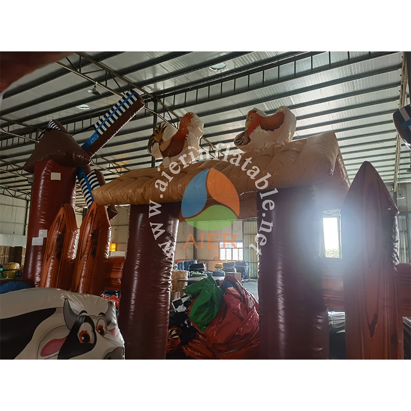 2024 New Inflatable Farm Funland Inflatable Farm Bouncer with Slide for ...