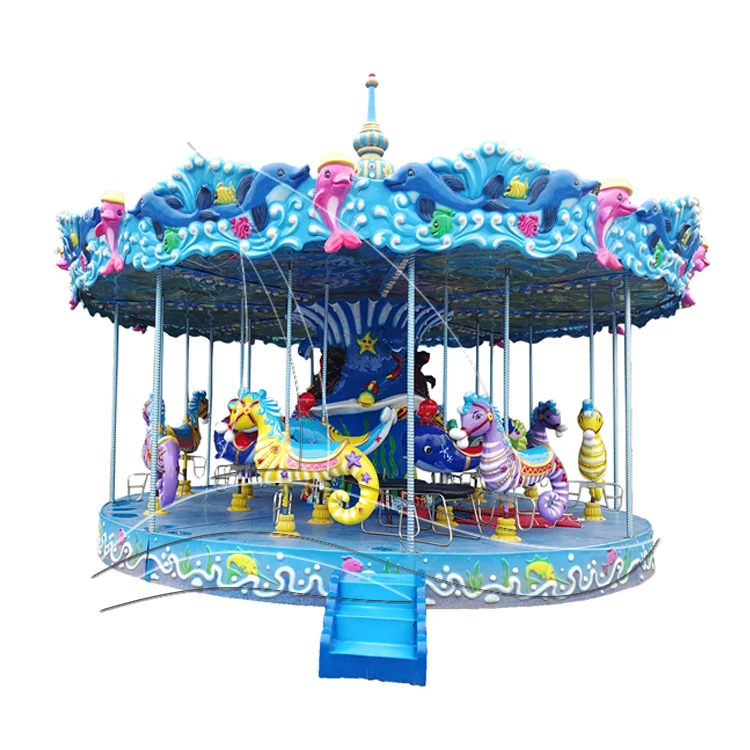 Amusement Equipment Carousel Ocean Style Carousel 16-seat Amusement ...