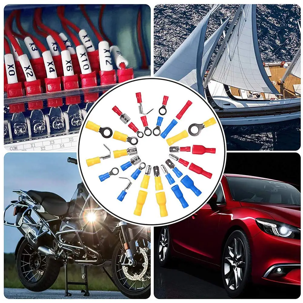 Electrical Crimp Cable Lugs Eye Types Auto Wire Connectors Ring Crimp ...