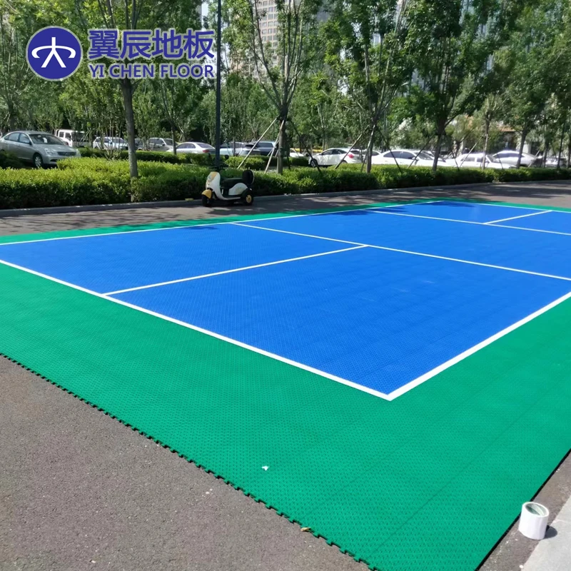 Outdoor and Indoor Pickleball Court Floor Mat - Durable PP Interlocking ...