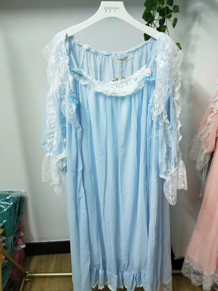 Beautiful Mature Woman Sexy Lingerie Pajamas Cotton Long Dress ...