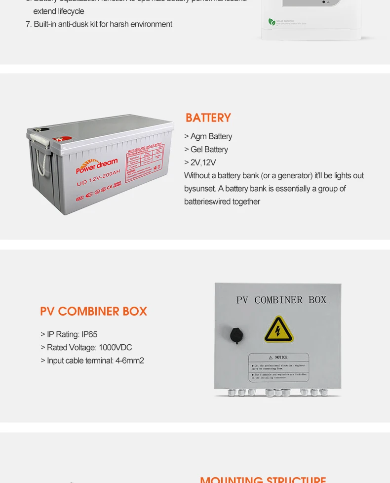 Solar Power System Battery Solar 8kw 6-10kw Solar System Kit Hybrid ...