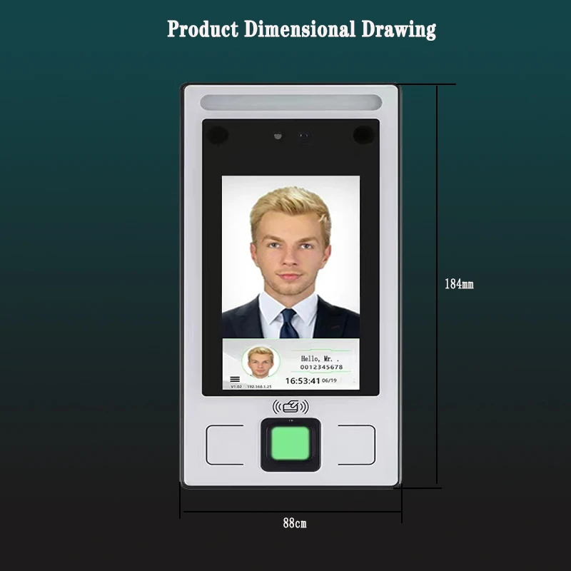 Office Access Control Supports Fingerprint Card Swiping Facial Password Recognition Rfid Card