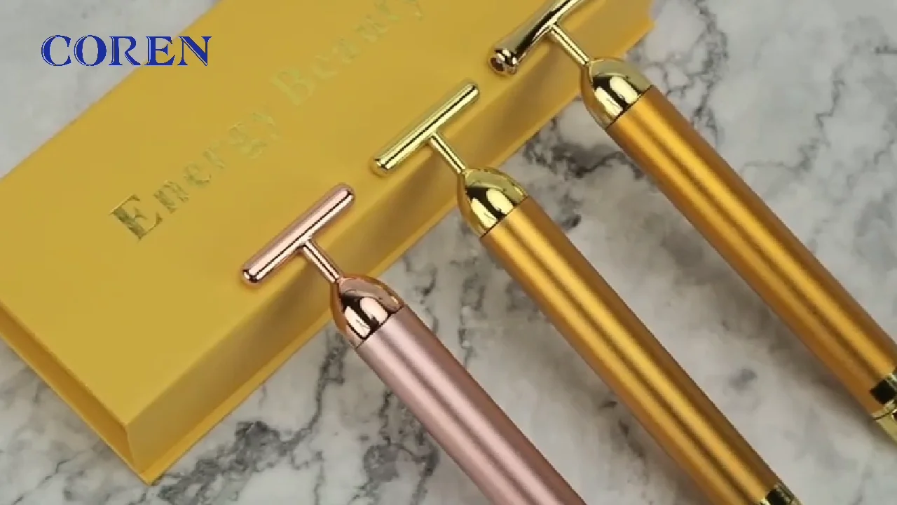 Skincare Tools 2 In 1 24k Gold Facial Massage Beauty Energy Bar Pulse ...