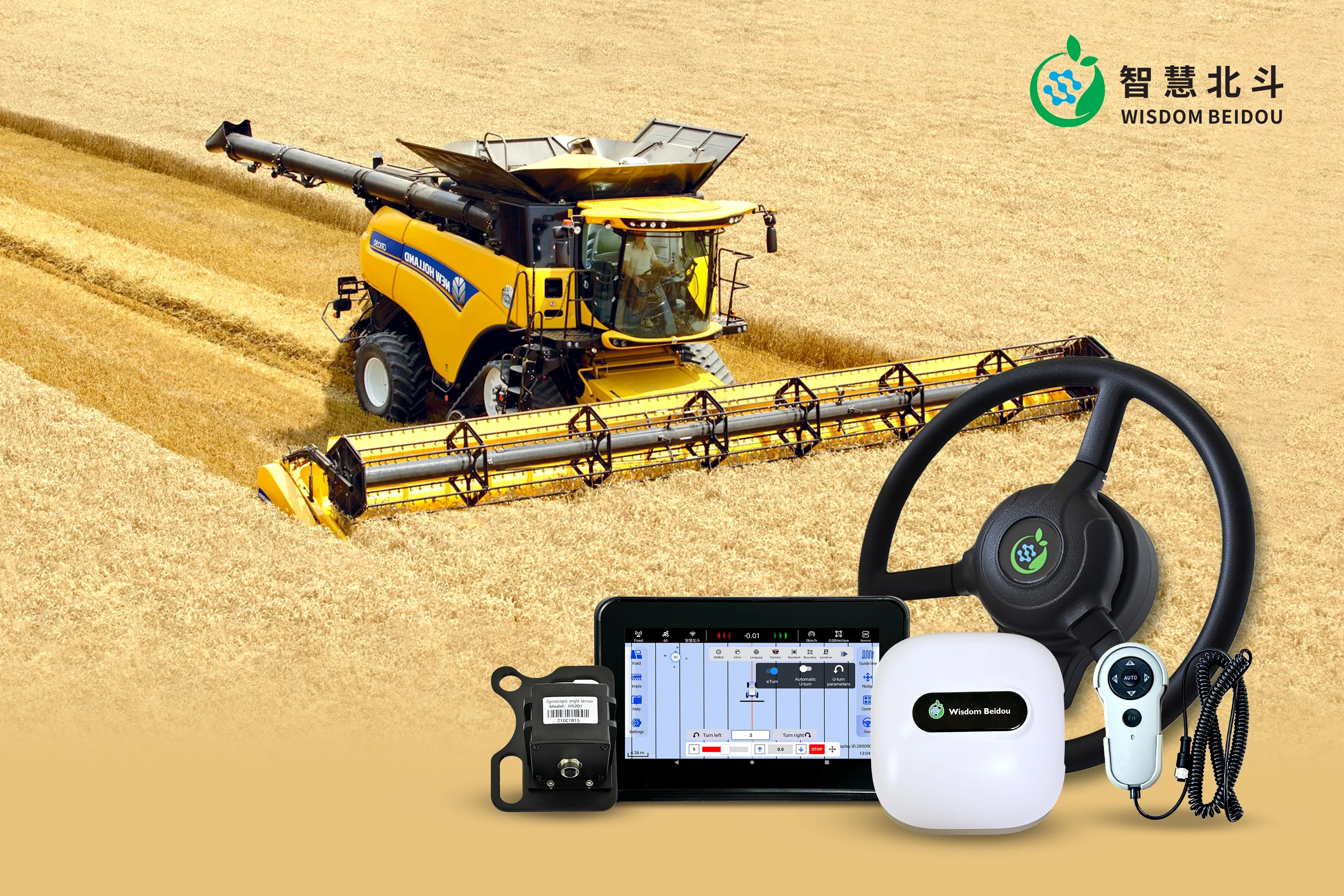Rtk Auto Steering System & Gps Navigation For Tractors - Oem