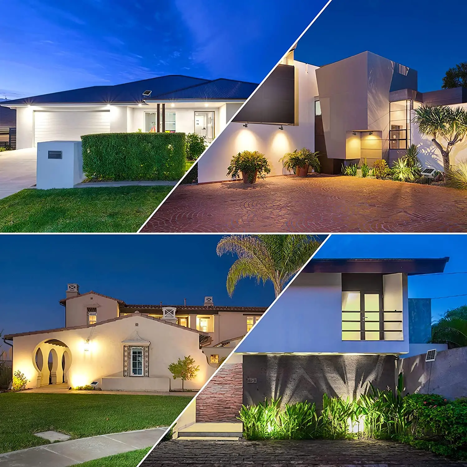 Pathway Courtyard Landscape Lawn Spike Outdoor Garden Solar Powered ...