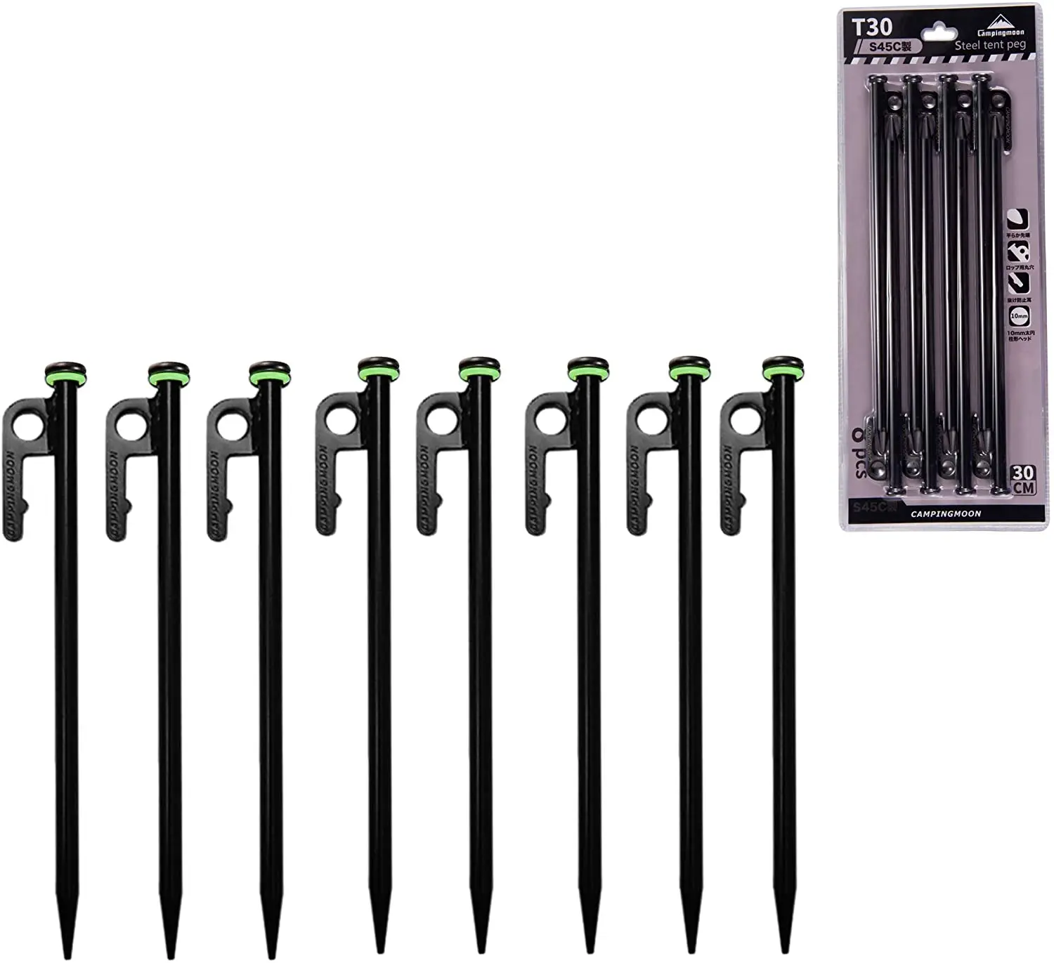 Clous de tente en acier massif, 30cm, auvent d'extérieur, bâche de ...