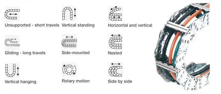 Wire Carriers For Cnc Machine Cnc Machine Metal Cable Track Opened ...