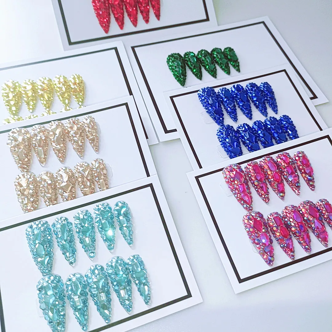 New Arrival Handmade Press On Nails Acrylic Press On Nails Customized ...