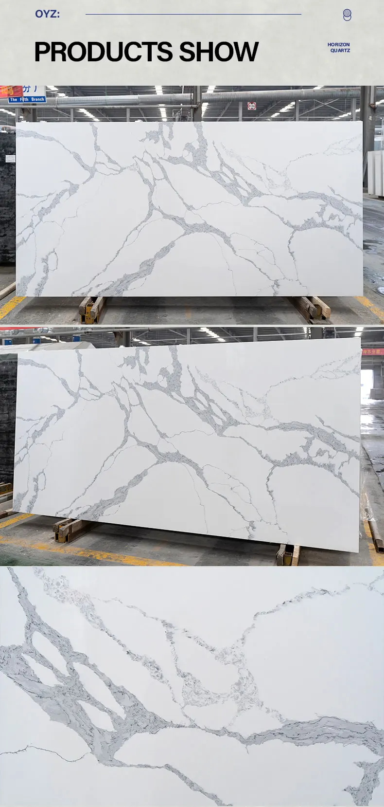 Calacatta White Marble Engineered Stone Kitchentop Countertop ...