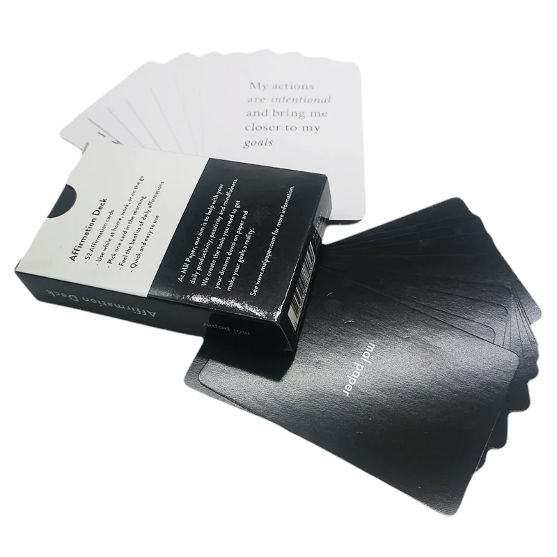 Black and White Affirmation Card Deck Custom Printing Self love ...