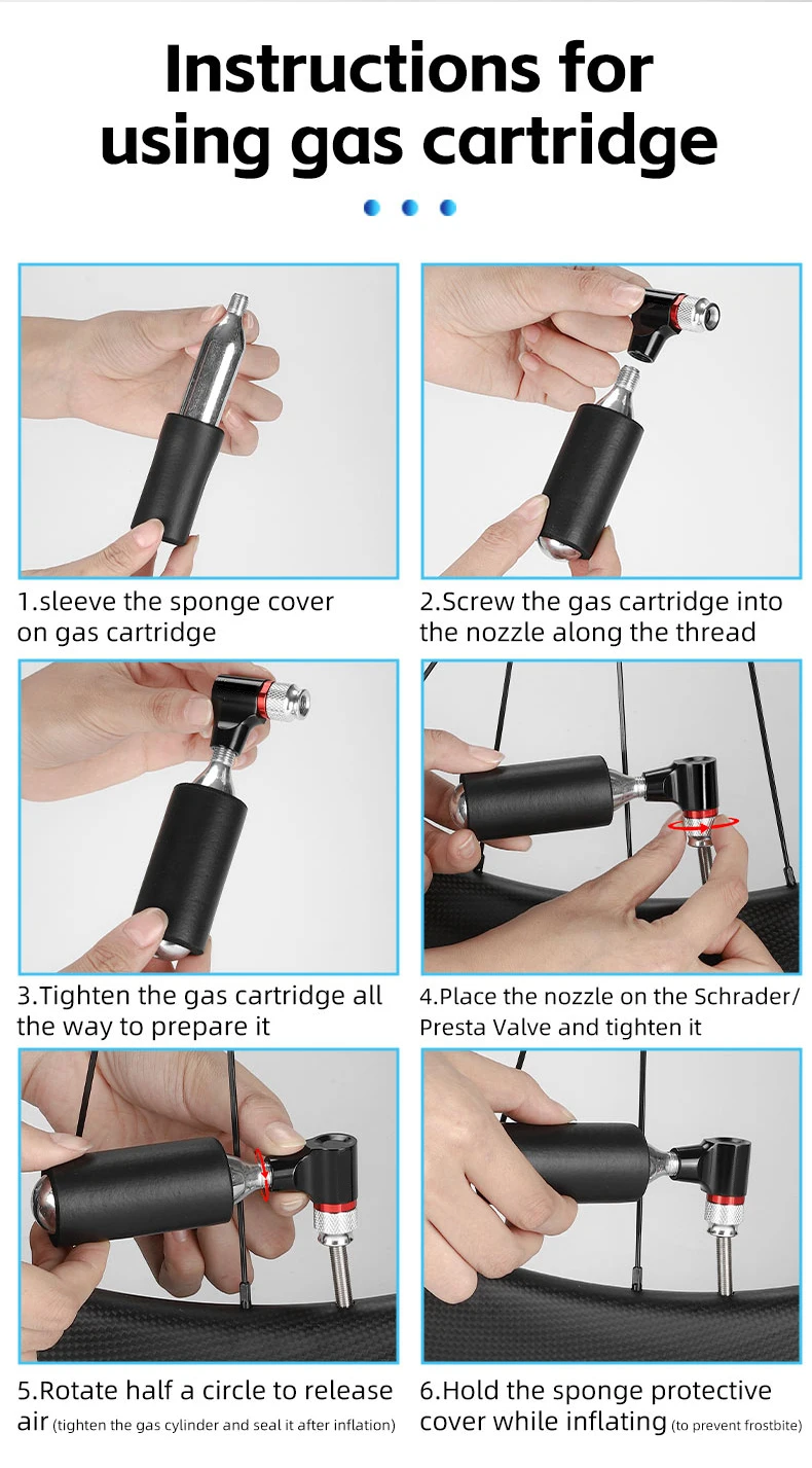 Portable Mini Bicycle Pump Presta Schrader Valves Aluminium Accessory ...