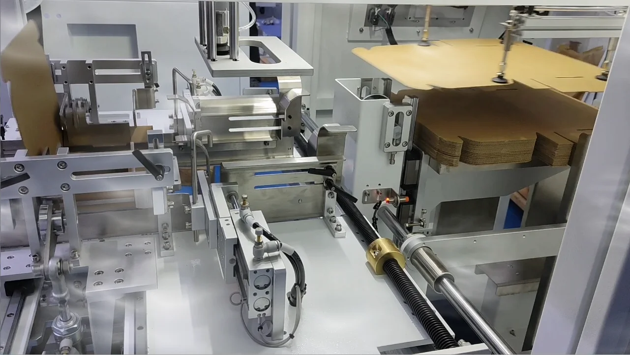 Paper Cardboard Corrugated 4 Corner Folding Pasting Machine Plastic ...