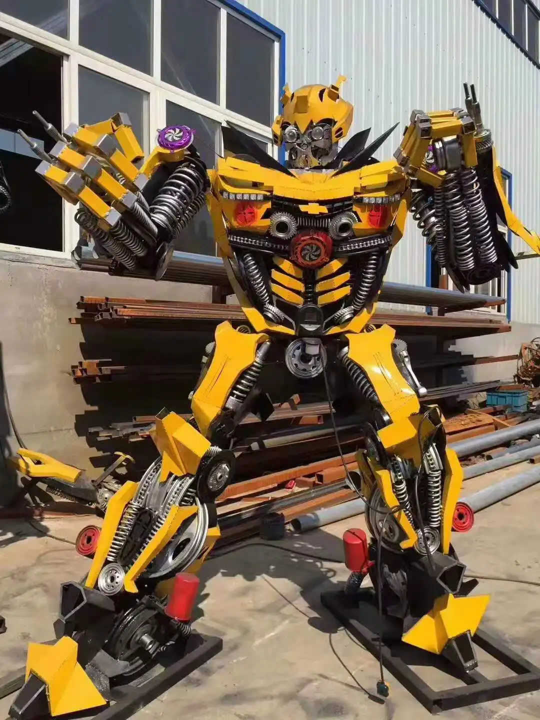 Custom Metal Robot Statue - 2M Tall Outdoor Sculpture