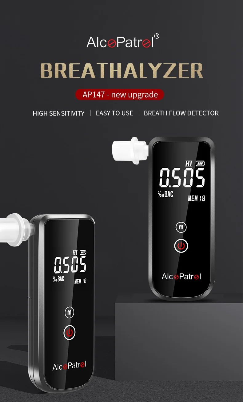 147-6 Personal Self Test Breath Alcohol Tester Breathalyzer Alcohol ...