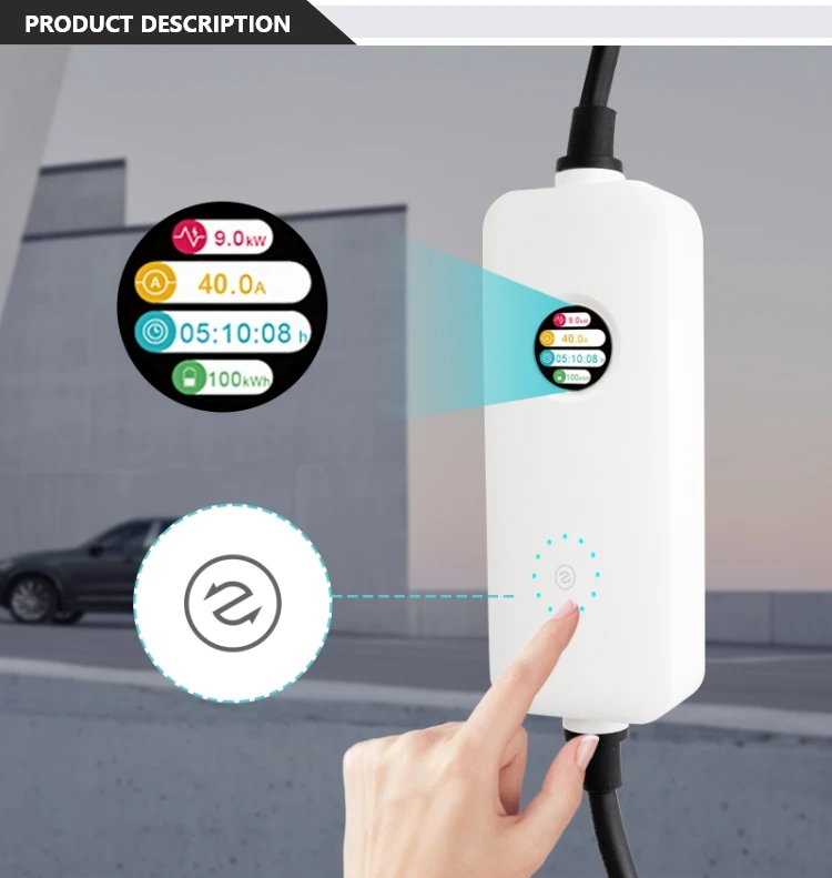 Wissenergy 8.8kw Portable Electric Vehicle Charger With Type 1 Evse ...