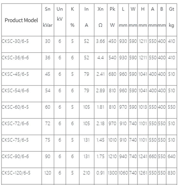 High Voltage Series Start Reactor Capacitor Cabinet Low Voltage Capacitor Cksc-90/10-4.5 Cksc ...