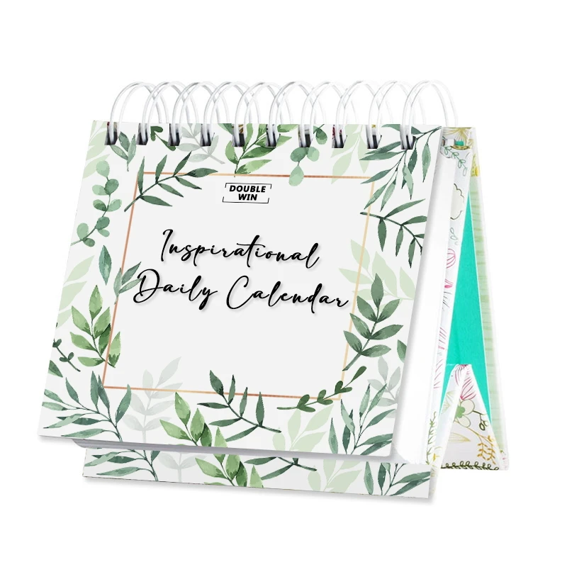 Custom Spiral Spring Desktop Calendar with Inspirational Quotes