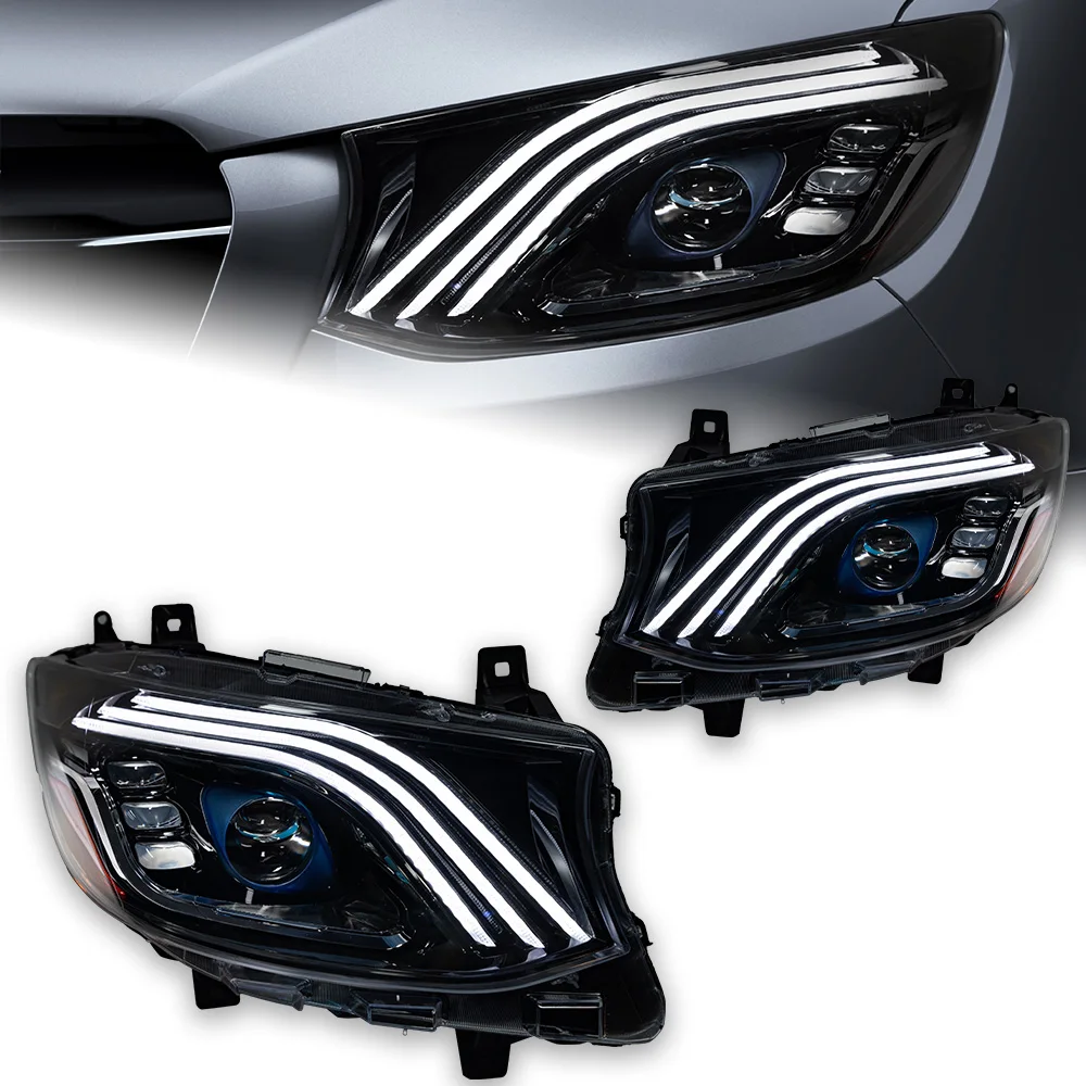 Car Lights For Benz Sprinter Headlight Projector Lens W907 Dynamic ...