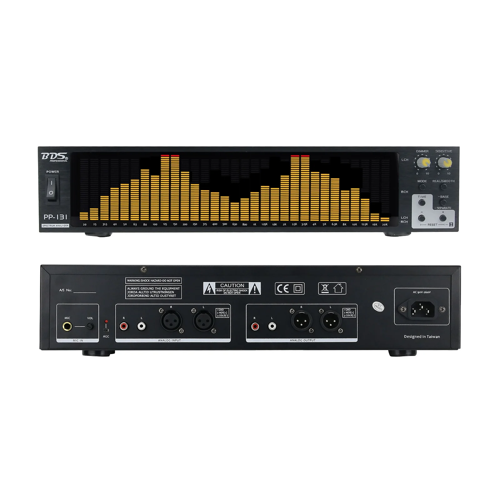 Bds Pp-131 Yellow Audio Spectrum Analyzer Display 2u Rack 31-band Music ...