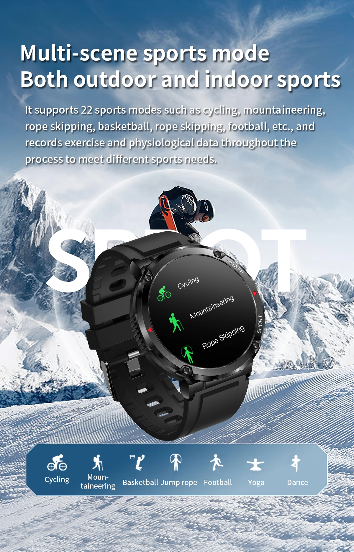 T30 Smartwatch - Heart Rate Tracker & Call Reminders