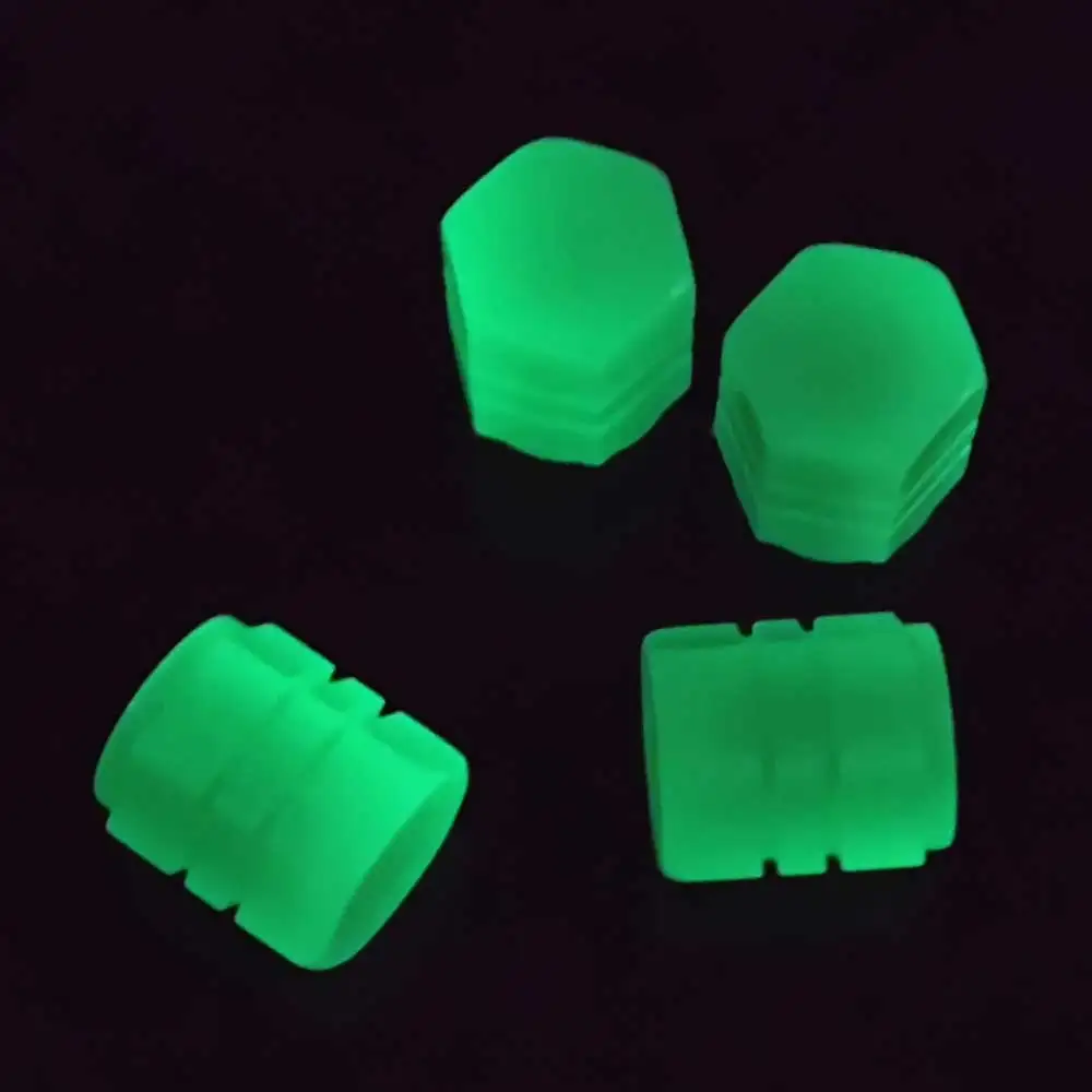 Universal Valves Glow In The Dark Valve Stem Covers Fluorescent Car ...