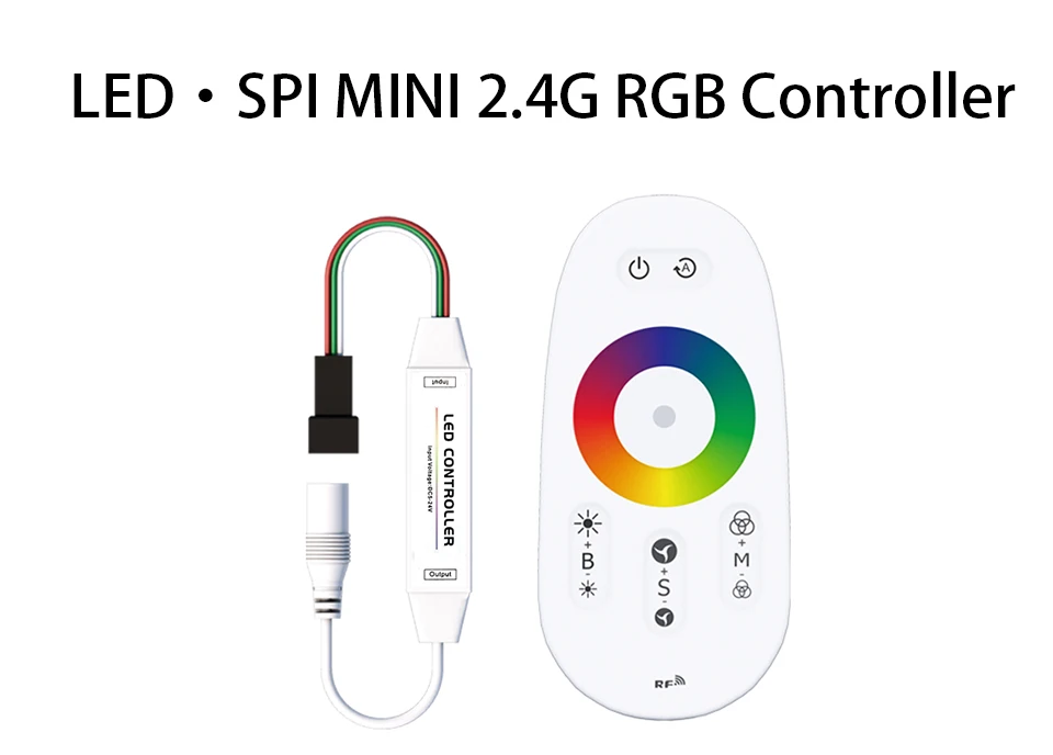 Mini LED RGB Controller - 5V to 24V, 3channel RF Control