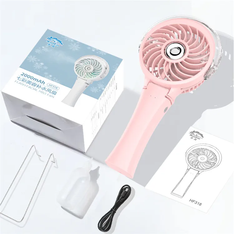 Handfan Hf318 Handheld Foldable Table Standing Mini Water Air Fan With ...