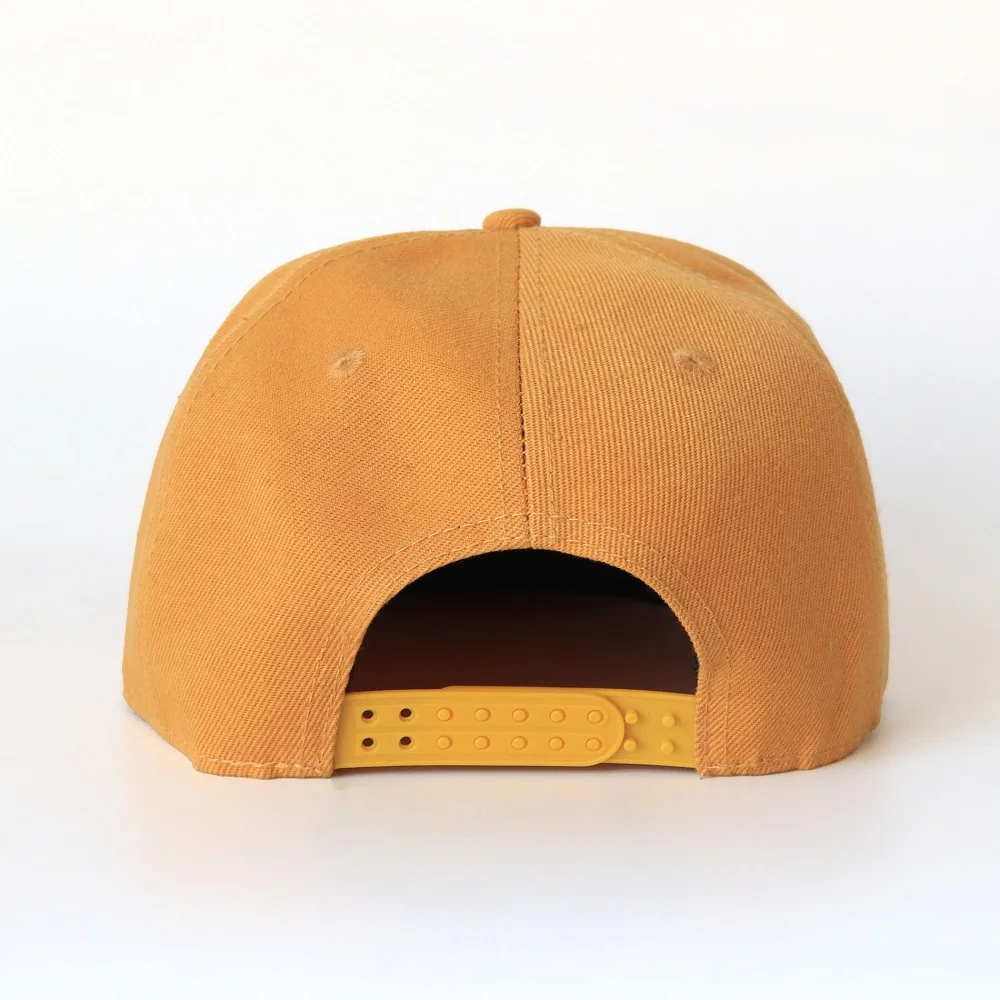 Oem Replica Customized Yellow Color American Flat Bill Hip Hop Outdoor ...